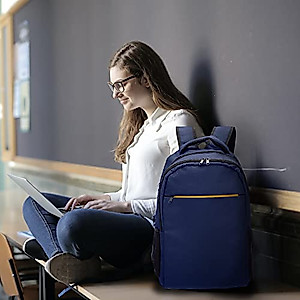 DISCOUNT PROMOS Tempe Backpacks with Laptop Pocket Set of 6, Bulk Pack - Bring Everywhere You Go, Perfect for Travellers, Students, Employees and for Everyday Use - Navy Blue