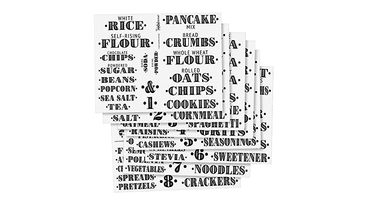 154 Kitchen Food Storage Labels for Pantry Organization