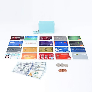 KALMORE Women's Wallets, SkyBlue, 4.25 x 3 x 1.50 inches