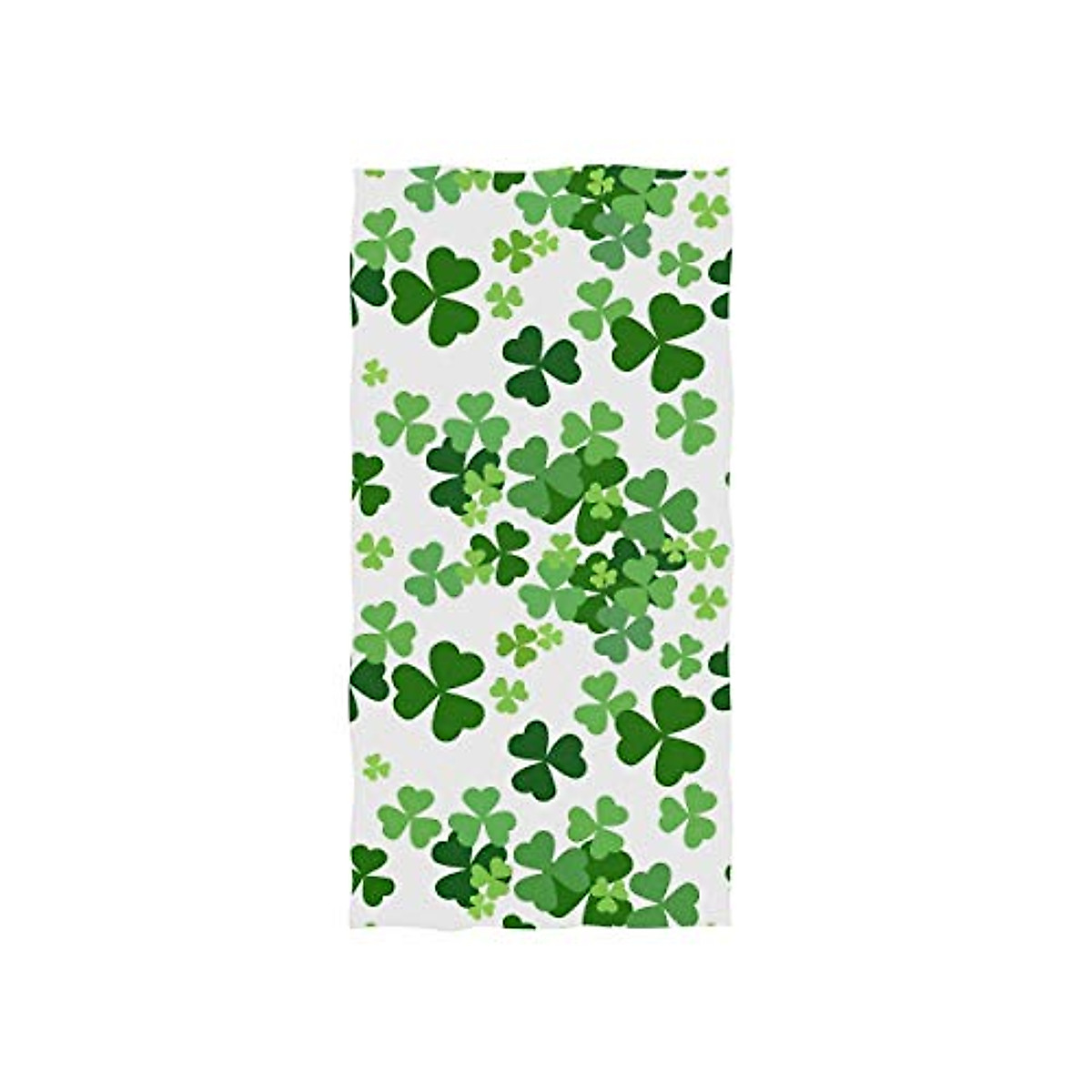 senya Hand Towels Lucky Clover Shamrocks Soft Towels for Hotel Spa Bathroom Gym Bathroom 30” x 15”