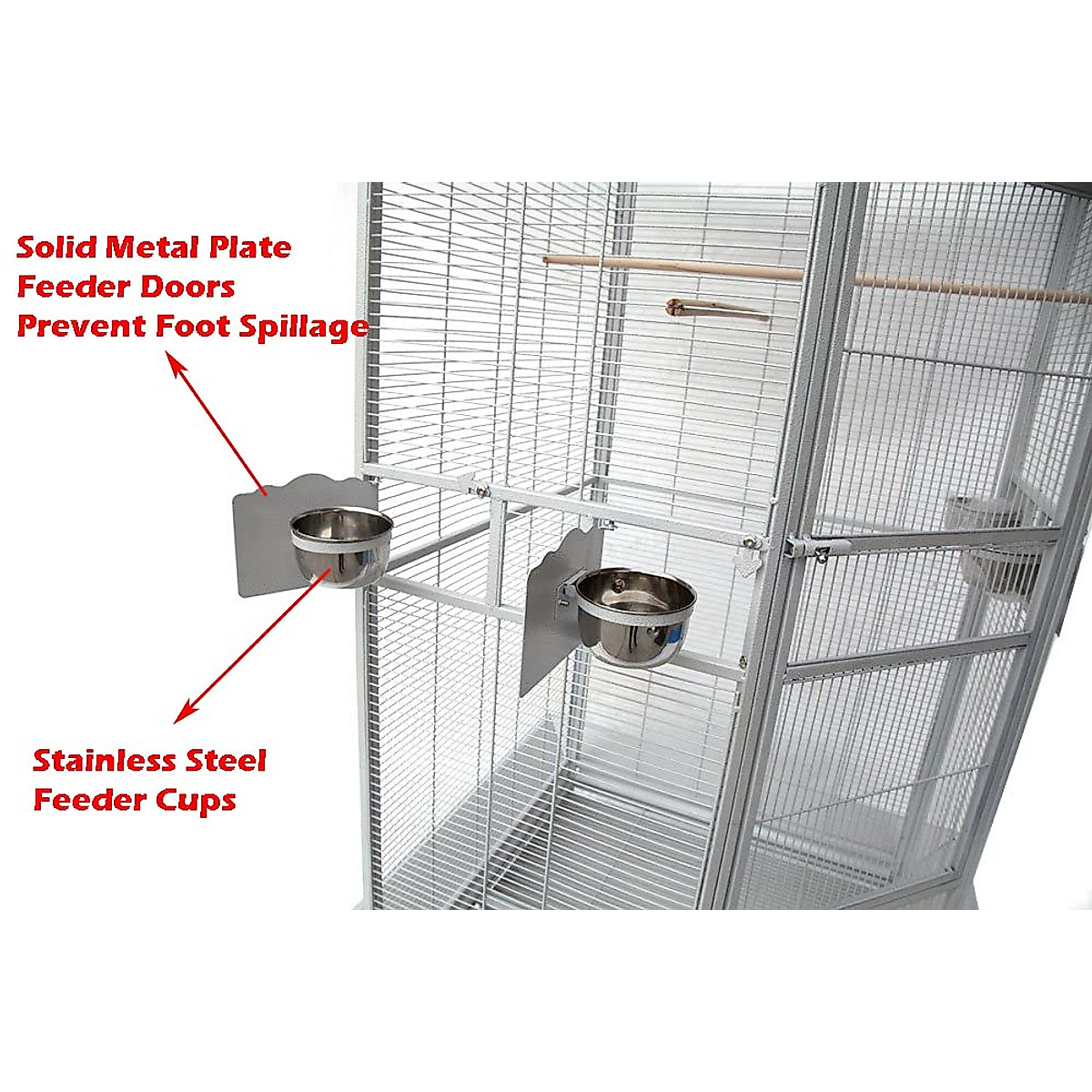 Extra Large Corner Flight Bird Rolling Cage for Cockatiel Aviary Canary Parakeet Budgies Parrot with Metal Seed Skirts