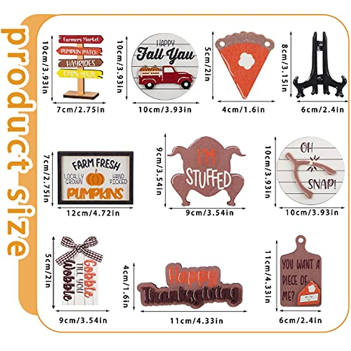 Fairysandy Fall Tiered Tray Decor Set Autumn Pumpkin Farmhouse Wood Table Sign Rustic Party Tiered Tray Decorations for Home Thanksgiving Kitchen Bathroom Table Shelf Centerpiece