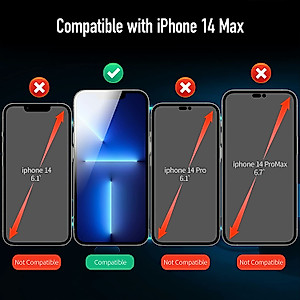 MOCOLL Anti Blue Light Screen Protector Compatible for iPhone 14 Plus/13 Pro Max 6.7 inch Tempered Glass Ultra HD Full Screen Film 9H Hardness Anti-scratch Bubble-free