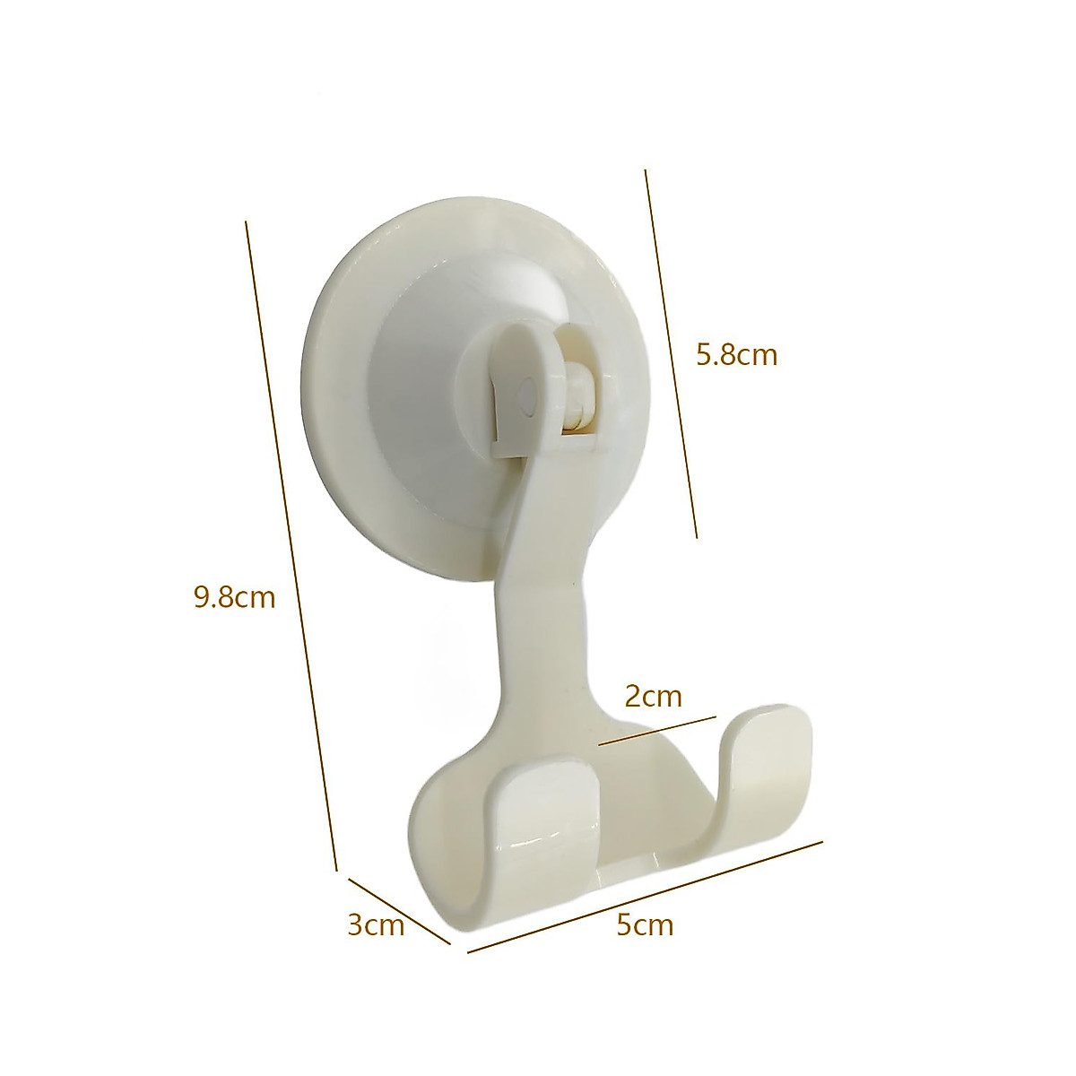 NL HOME 2-Pack Razor Holder with Suction Cup for Home or Hotel, Vacuum Wreath Hangers for Door or Window, Black