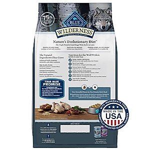 Blue Buffalo Wilderness Adult High-Protein Dry Dog Food Wholesome Grains Natural Ingredients
