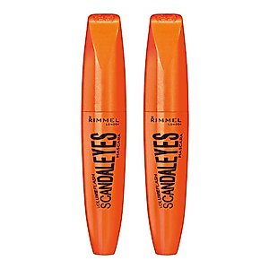 Rimmel Scandaleyes Mascara, Extreme Black, 12mL (0.41 Fl Oz), Pack of 2