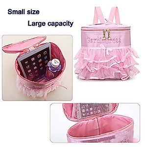 SEHXIM Cute Ballet Dance Backpack,Tutu Dress Dance Bag for Girls,Waterproof Bag Small Duffle Bag Ballet Bags Gym Bag. (Princess Pink)