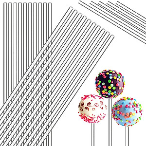 200 Pieces Acrylic Lollipop Sticks Cake Pops Sticks Candy Sticks Treat Sticks for Wedding Halloween Christmas Candy Cake Pops Cupcake Toppers Chocolate Cookie Dessert(Clear, 6 Inch)