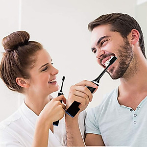 Carepik Electric Toothbrush with Smart Timer Whitening, Powerful Sonic Cleaning,Dentists Recommend,5 Modes, 4 Duponts Brush Heads,Ultra Sonic 33,000 VPM Motor, 4 Hr Charge(Black)