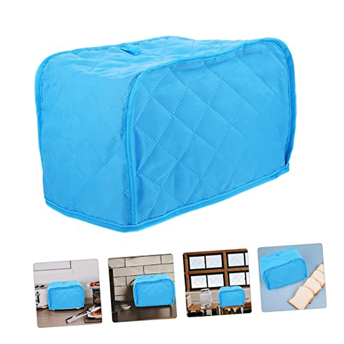RUNROTOO Bread Machine Dust Cover Home Appliances Air Fryer Toaster Oven Toaster Bread Machine Supplies Air Fryer Cover Polyester Toaster Cover Toaster Appliance Cover Home Supply Coat Blue
