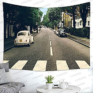 F-FUN SOUL Classic Music Poster Tapestry, Large 80x60inches Soft Flannel, Walk on The Street Reto Photo Wall Hanging Tapestries for Living Room Bedroom Decor Music Party Banner GTZYFS70