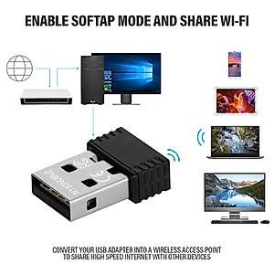 Rosewill USB WiFi Nano Adapter Dongle, N150 Wireless Speeds up to 150Mbps on 11n Network, Raspberry Pi/Pi 2 Compatible