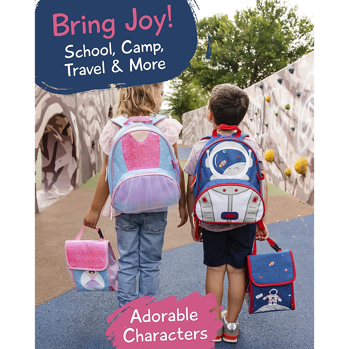 Toddler Backpack for Boys and Girls with Kids Lunch Bag - Space Astronaut Backpack and Lunch Bag Kids Backpack for School with Matching Lunch Box - Camp Travel Preschool Backpack - Awesome Astronaut