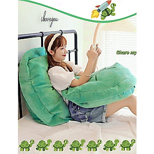 Rruonshully 40 Inch Wearable Turtle Shell Pillows Tortoise Shell Plush Turtle Stuffed Animal Dress Up Cushion Costume for Adlut