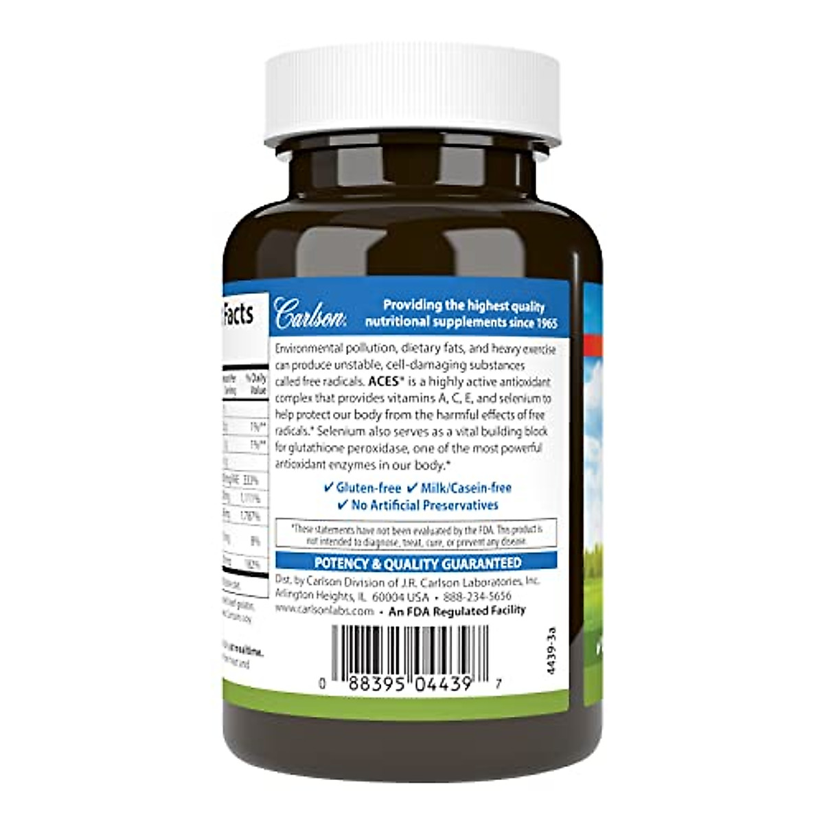 Carlson - ACES, Vitamins A, C, E + Selenium, Cellular Health & Immune Support, Antioxidant, 90 Softgels