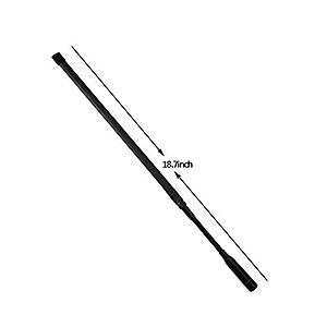 HYS CS Tactical SMA Male Antenna Dual Band VHF/UHF 2m/70cm 18.7inch Foldable Antenna with Gooseneck for TYT MD-UV380 YAESU VX-6R Kenwood Retevis RT82 RT3 Two-Way Radio