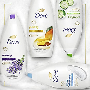 Dove Body Wash for Softer and Smoother Skin After Just One Use Lavender Oil and Chamomile Stress Relieving and Calming 22 oz, 4 Count
