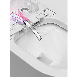 Smart Toilet with Built-in Bidet Seat, Tankless Toilet with Auto Lid Opening, Closing and Flushing, Heated Seat, Digital Display, Elongated