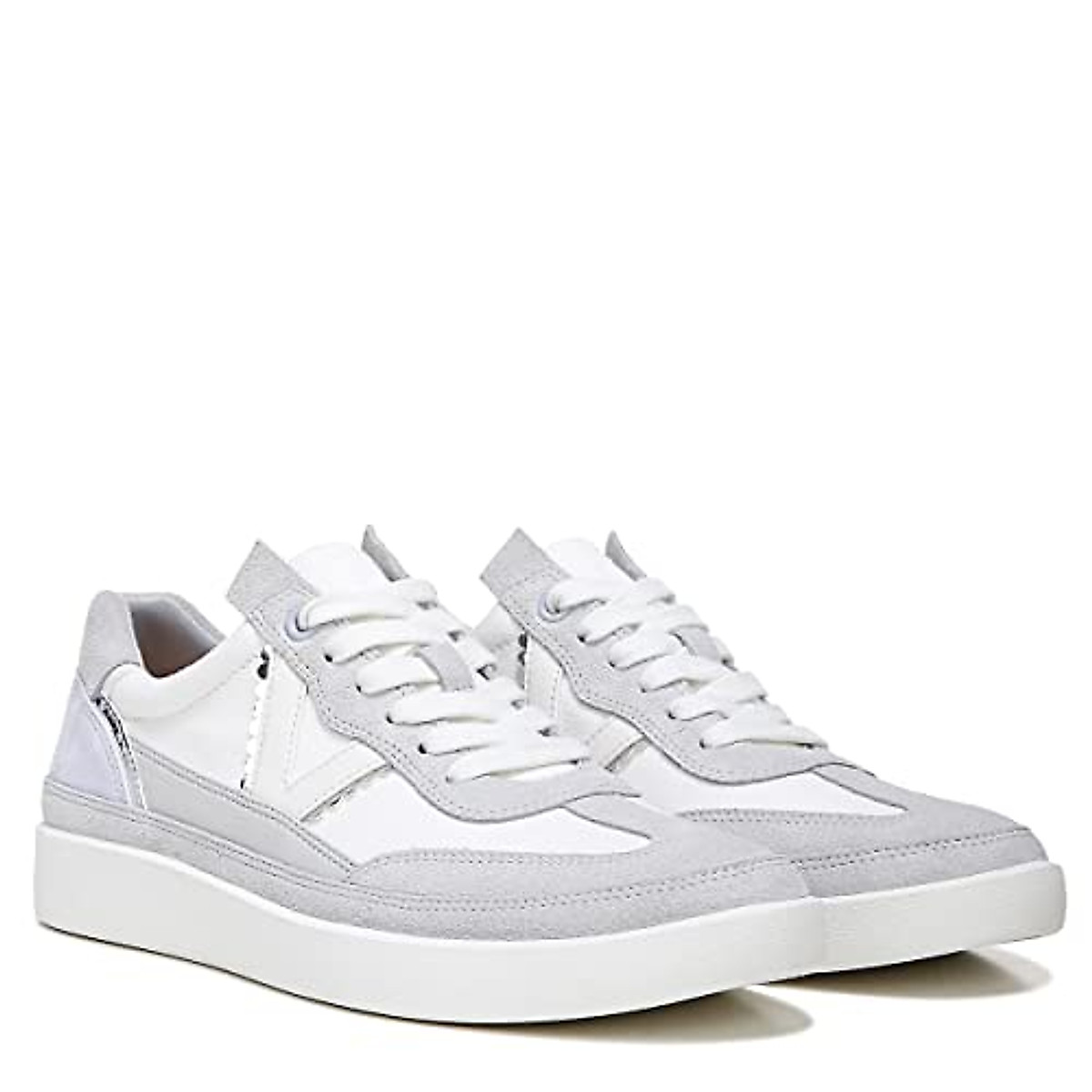 Vionic Women's Essence Mylie Lace Up Sneakers- Supportive Ladies Casual Shoes That Include Three-Zone Comfort with Orthotic Insole Arch Support, White 8 Medium