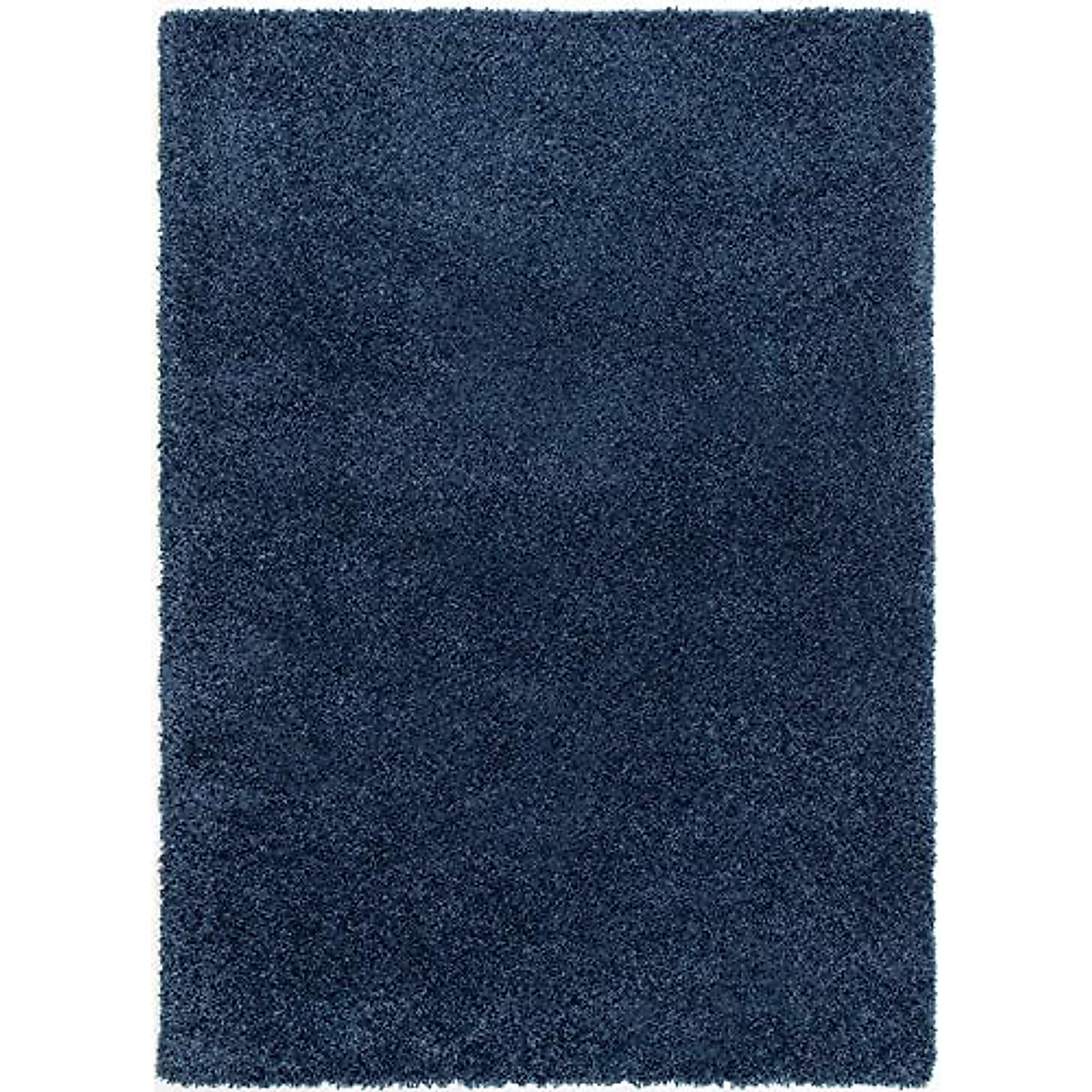 Well Woven Frederik Dark Blue | Thick Nordic Shag | Solid Color Area Rug 5x7 (5'3" x 7'3")