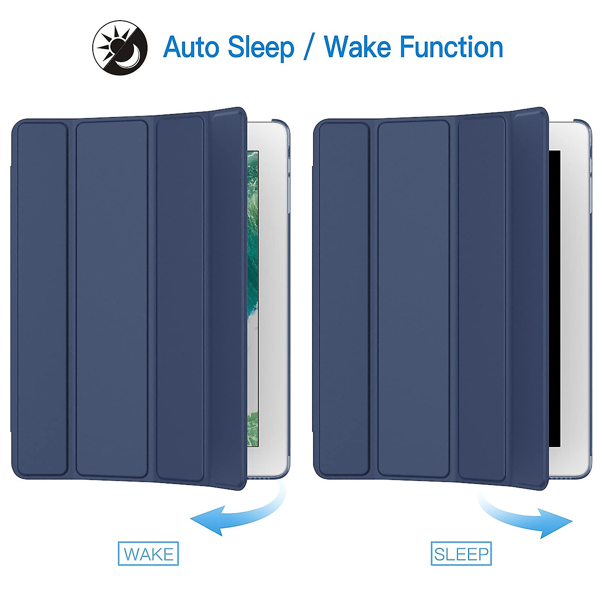 JETech Case for iPad 2 3 4 (2012/2011 Model), Not for iPad Air or iPad Air 2, Smart Cover with Auto Sleep/Wake (Navy)
