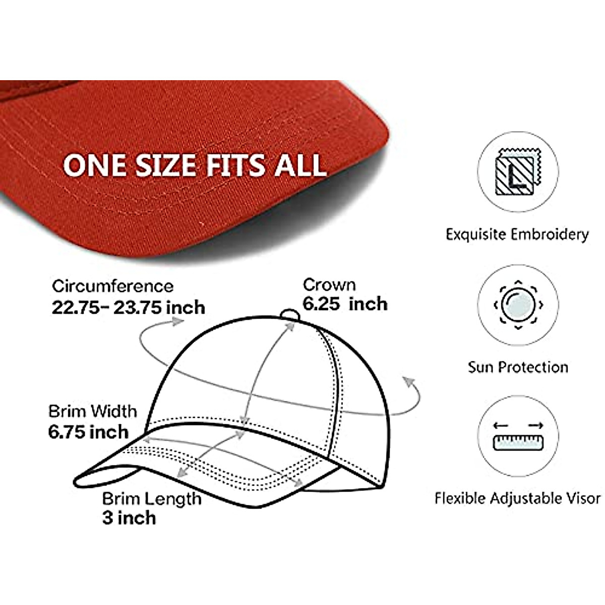 Bestmaple Make America Great Again Hat, 2024 Trump Cotton MAGA Baseball Cap Red