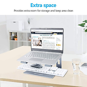 skrebba Laptop Stand, Portable Ergonomic Computer Lifter Laptop Desktop Stand, Detachable Cooling Notebook MacBook Air Pro Riser Holder Stand for Dell, HP, Lenovo, Samsung More 10-15.6 inch Laptops
