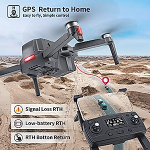 XiL Drones with 4K UHD Camera for adults Beginner,2 Batteries 60 Mins Flight Time GPS Foldable FPV UAV RC Quadcopter,Optical Flow,5Ghz WiFi Transmission,Auto Return,Follow Me, Brushless Motor,Circle Fly, Waypoint Fly