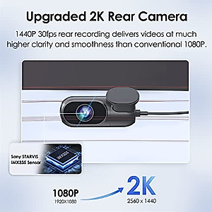 【Bundle: VIOFO A229 Duo + Hardwire Cable】 Dash Cam Front and Rear VIOFO 2K + 2K 5GHz Wi-Fi GPS Dual Dash Camera for Cars, 2.4” LCD, Buffered Parking Modes, Voice Notification, WDR, Emergency Lock