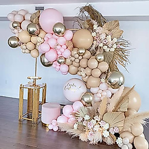 Nude Beige Balloon Double Stuffed Apricot Brown Balloons Garland Different Sizes Latex Tan Balloons Arch Kit for Neutral Baby Shower Jungle Theme Woodland Teddy Bear Birthday Boho Party Decorations……