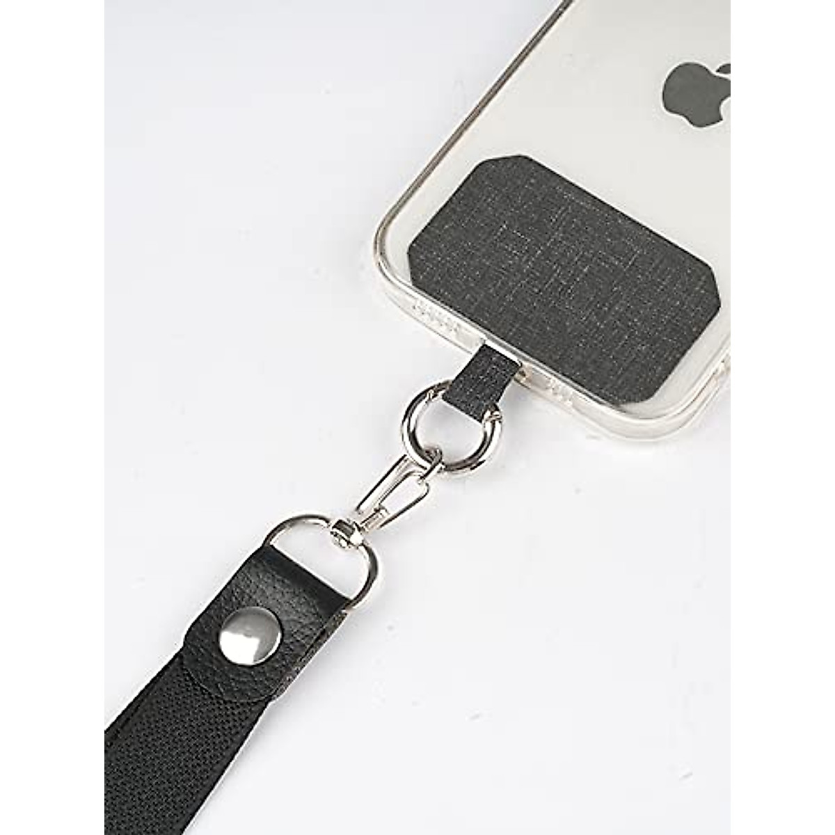 Universal Phone Tether Tab Phone Lanyard Patch,6 Pack Secure Phone Strap Hands Free Holder,Connector Card for Phone Lanyard Phone Strap Patch Phone Necklace Tender-Grey A