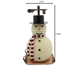 Candle by the Hour 100-Hour Snowman Candle, Copper Base, Eco-friendly Natural Beeswax with Cotton Wick