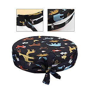 Kisangel Animal Printed Toddler Booster Seat Dining Chair Increasing Cushion Round Kids Booster Seat for Dining Portable Travel Increasing Cushion 32CM