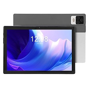 HEITIGN Tablet Pc Tablet ForTablet Computer 10.1in Tablet Hd 10gb 256gb WiFi For11 4g LTE Dual Sim Dual Standby Calling Tablet Pc (Silver)