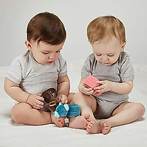 Stephan Baby Boo Bear Comfort Toy and Boo Cube Set, Blue Bear