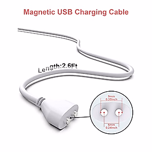 Bicmice Magnetic USB DC Charger Cable Replacement Charging Cord-(6mm/0.24in)