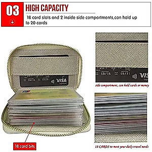 GePrint Customized Credit Card Holder Protector ID Card Window Security Travel Wallet PU Leather Outdoor Shopping Coins Cards Organizer for Women Ladies Holiday Birthday Gifts