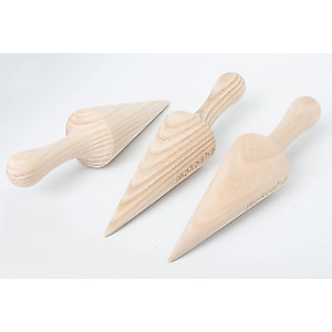 Mokosha Wooden Pizzelle Roller Krumkake Pastry Ice Cream Waffle Cone Baking Tool for Larger Molds Treats, 2x7