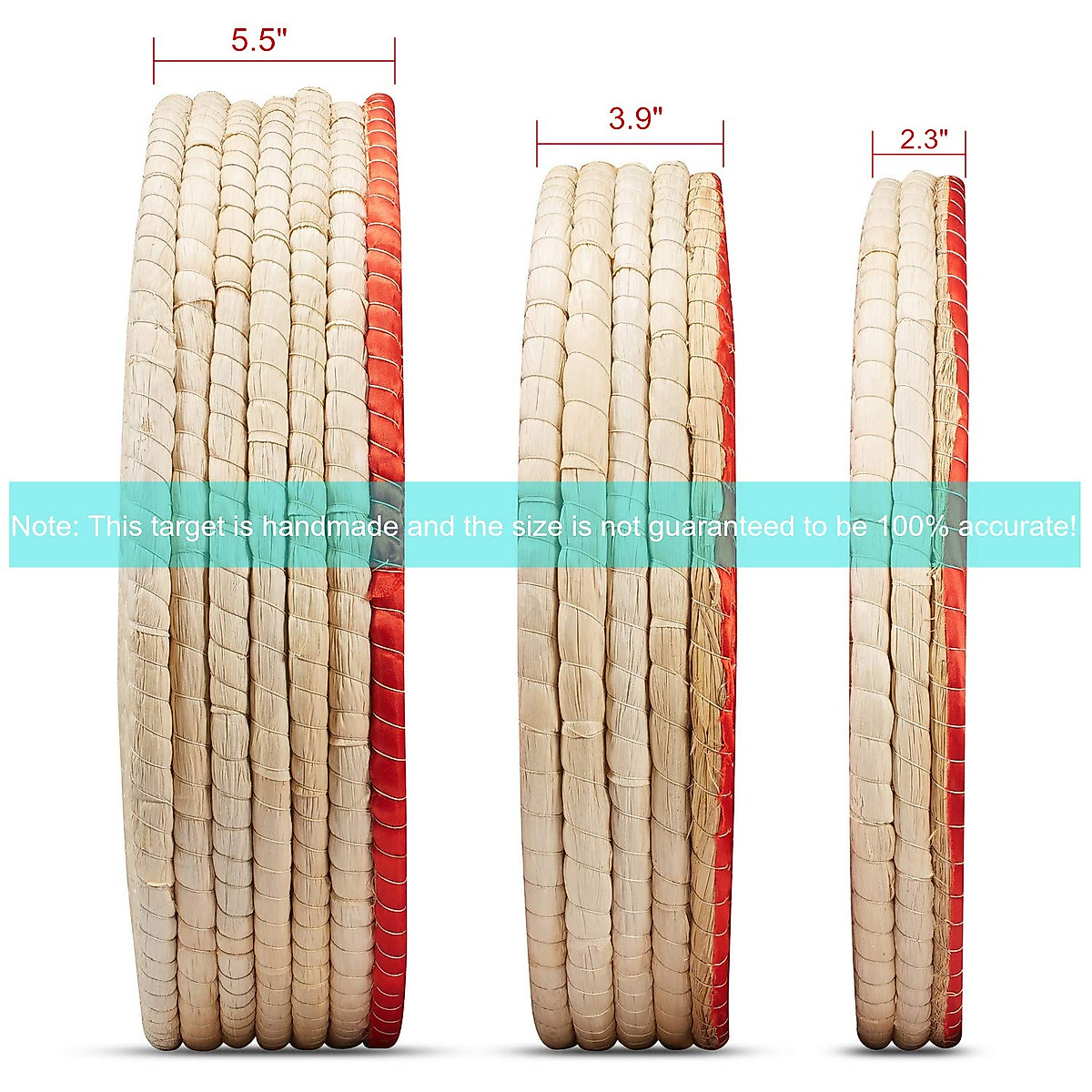 KAINOKAI Traditional Hand-Made Straw Archery Target,Arrow Target for Recurve Bow Longbow or Compound Bow(Traditional Target Dia Φ:19.7in / 3 Layers)