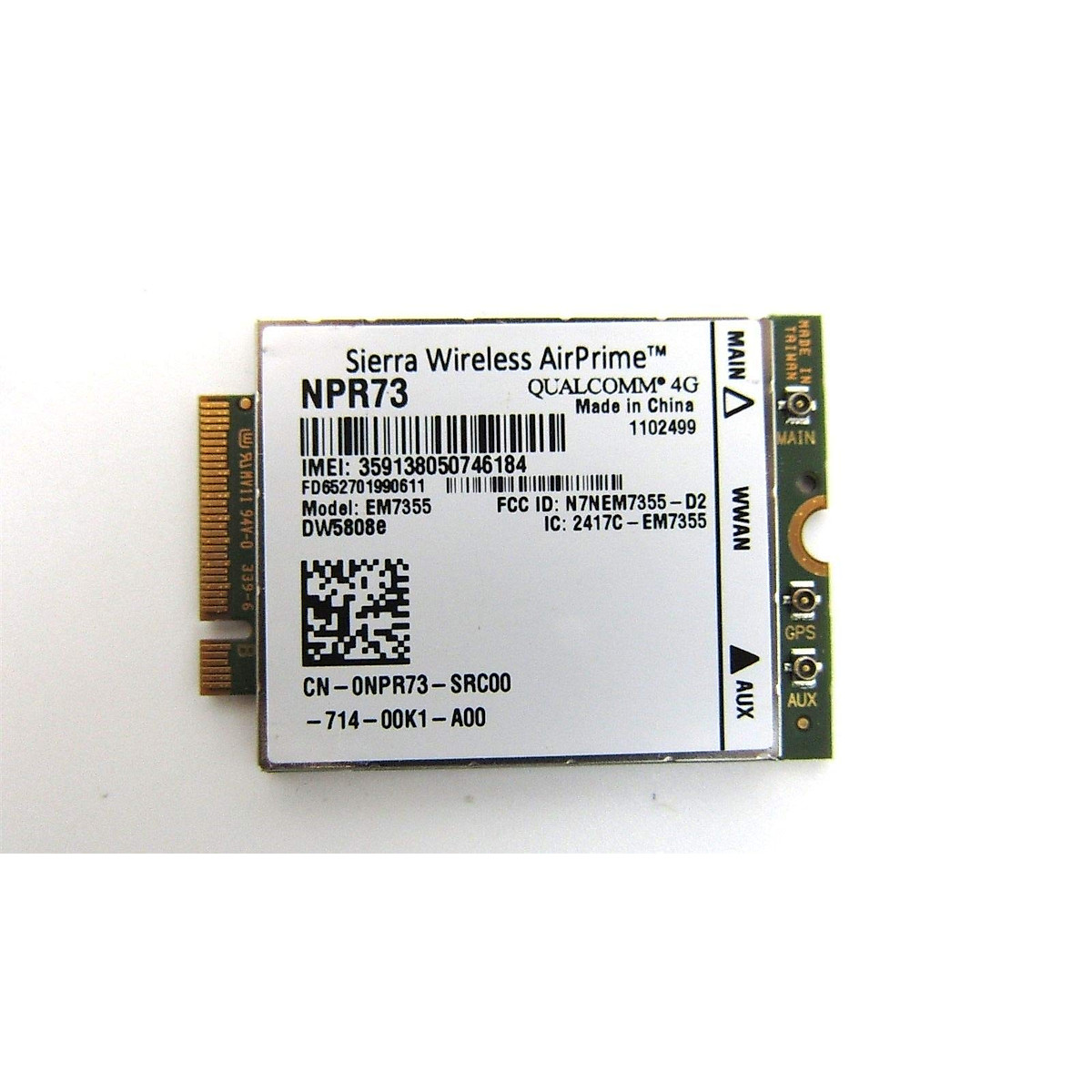 Dell Wireless DW5808e 4G LTE EM7355 WWAN Module Card 2NDHX NPR73 PN01C 4GP3D