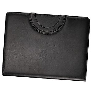 Ciieeo Multifunction Folder Zipper Portfolio Document Storage Pouch Tote Insert Organizer Document Organizer Bags Leather Certificate Bag Zip Binder Canvas Travel Business Book Portable