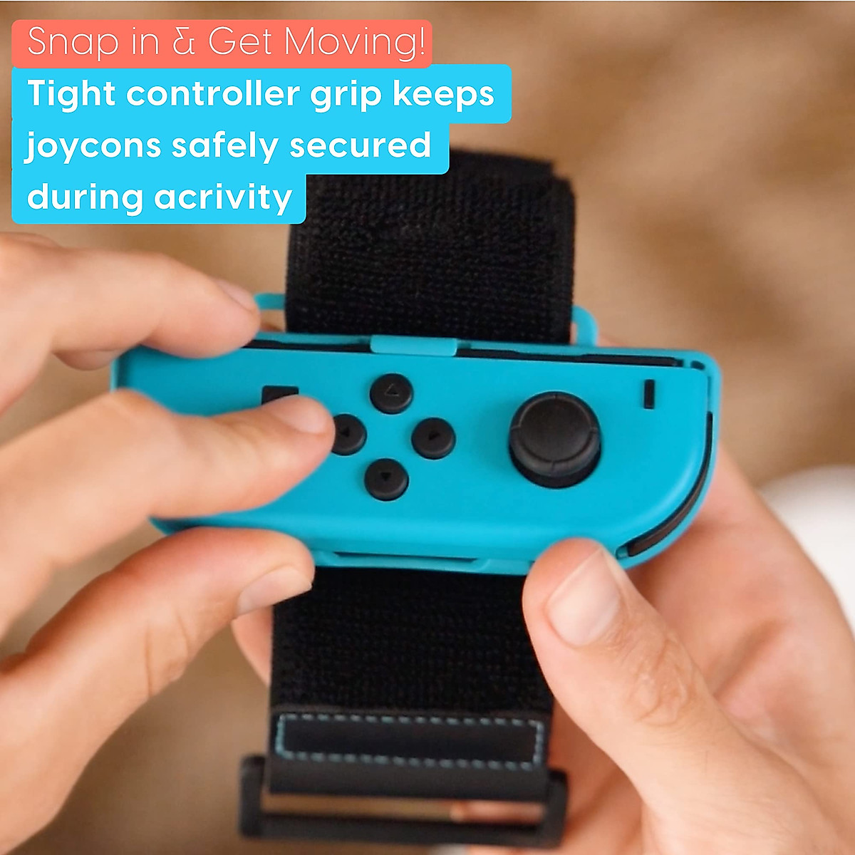 TalkWorks Wrist Band Straps Compatible with Nintendo Switch - Wrist Straps for Just Dance 2023, 2022, 2021, 2020, 2019, 2018, 2015 - Joy-Con Accessories, Adjustable Right/Left Controller