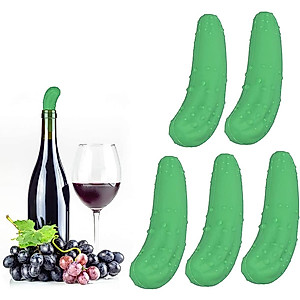 Cucumber Shape Silicone Wine Bottle Stopper Resealable and Resealable