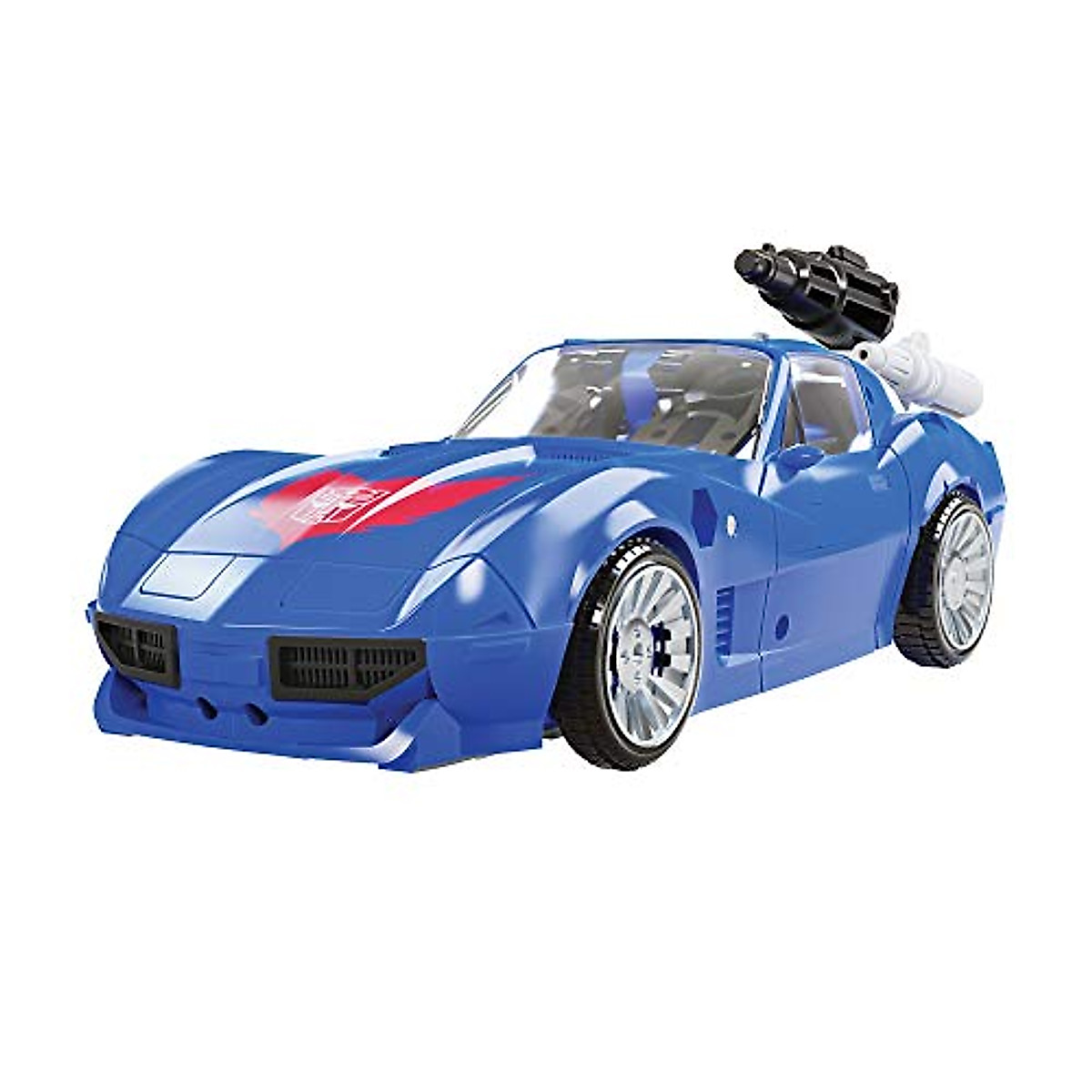 Transformers Toys Generations War for Cybertron: Kingdom Deluxe WFC-K26 Autobot Tracks Action Figure - Kids Ages 8 and Up, 5.5-inch, Blue