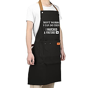 Birthday Gifts for Men, Gifts for Husband from Wife, Gifts for Boyfriend Dad, Grilling Aprons with Adjustable Neck Strap, Chef Cooking Apron Gifts for Father's Day, Gifts for Women Mom, Christmas