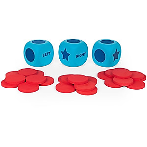 Spin Master Games, Left Center Right Giant Edition, Family Game for Indoor & Outdoor Fun with Big Oversized Board, for Family and Kids, 2-4 Players, Ages 6 & Up