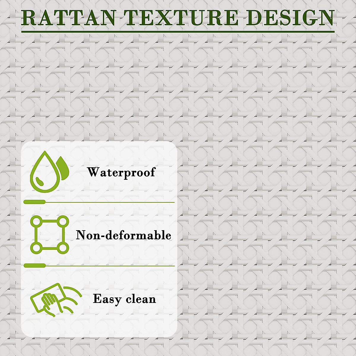 LTMEUTY White Computer Desk with Storage, 47 Inch Home Office Writing Desk for Small Space, Rattan Work Desk, Simple Modern Study Table for Bedroom