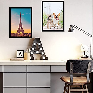 icariery 11x14 Picture Frame Set of 2, Black Photo Frames High Transparent Wall Gallery Desktop Horizontal Vertical for Canvas Collage Photo Poster Certificate 11 x 14 inches