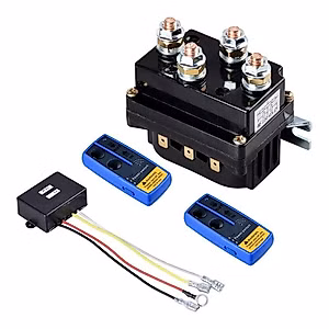 12V 500A Winch Solenoid Relay w/ 2-pk Remote Control for 6000lb to 12000lb Winch