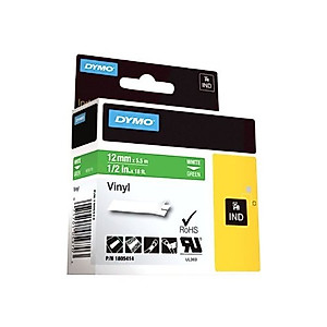 Dymo 1805414 Color Coded Label White 0n Green Thermal 0.50 W x 18.04 L Consumer Electronics